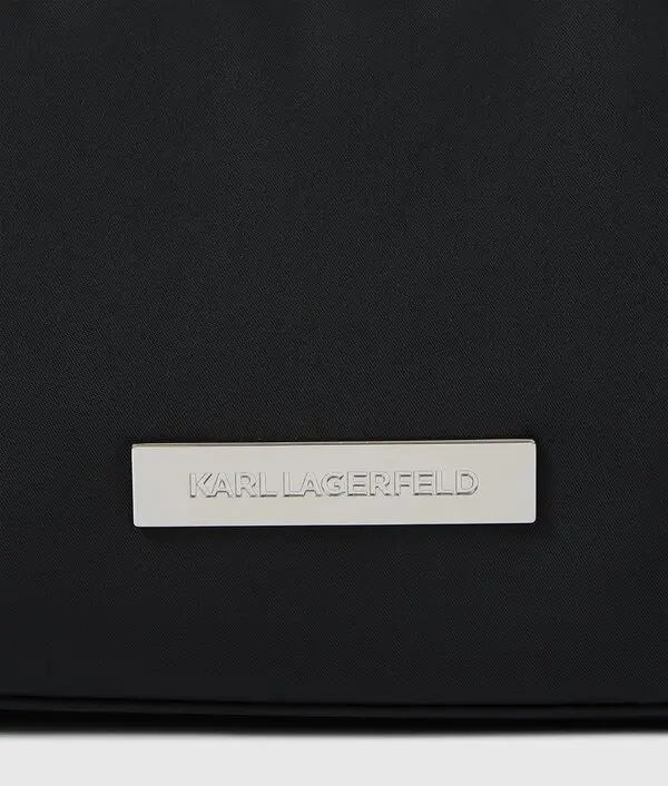 Karl Lagerfeld Ikon Nylon Charm Shoulder Bag