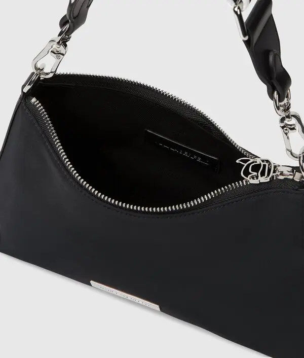 Karl Lagerfeld Ikon Nylon Charm Shoulder Bag