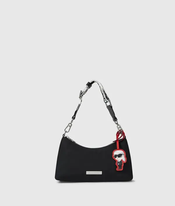 Karl Lagerfeld Ikon Nylon Shoulder Bag - Black
