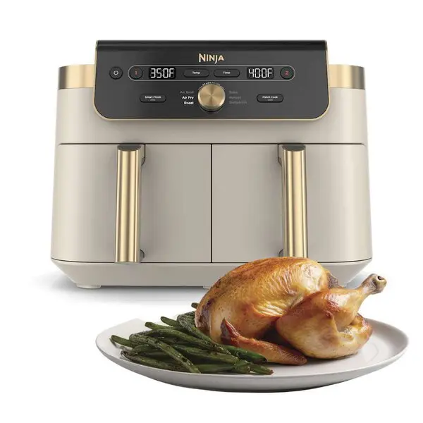 NINJA Dualzone 10-qt Dual Air Fryer In Stone In Stone /gold