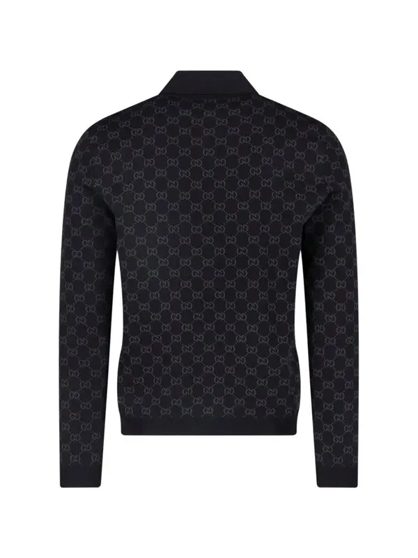 Gucci Jacquard Viscose Polo "gg