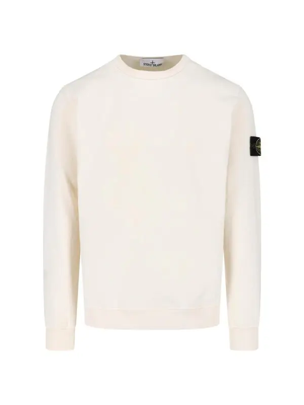Stone Island Cotton Sweatshirt "compass - White