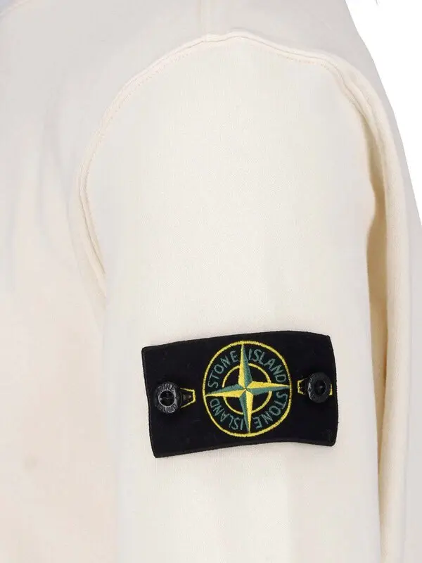 Stone Island Cotton Sweatshirt "compass - White