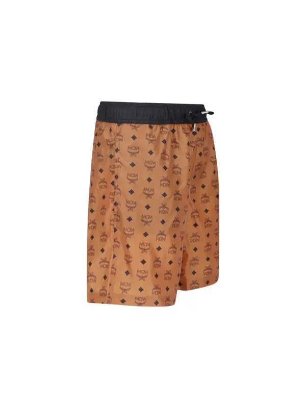 Mcm Visetos Monogram Swim Shorts