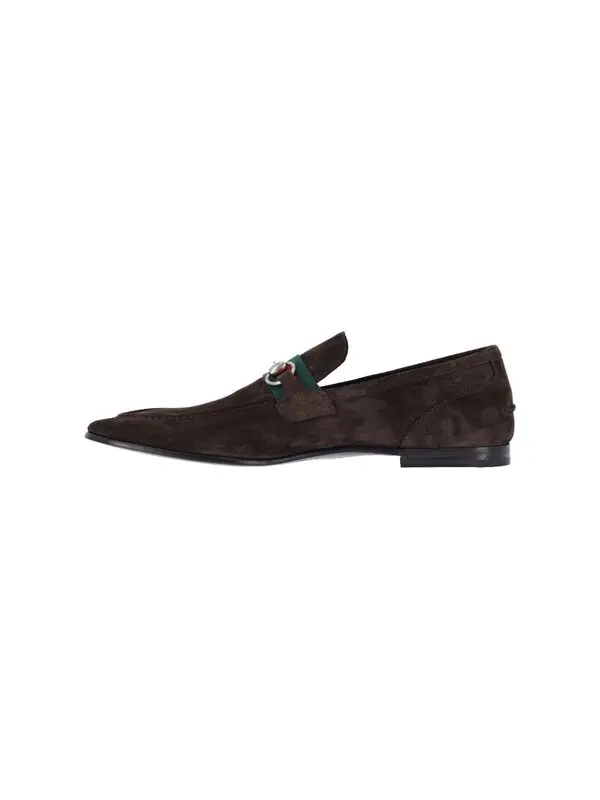 Gucci Como" Suede Loafers - Brown