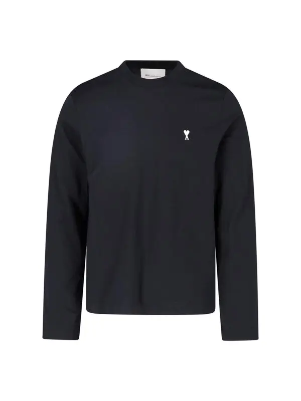 AMI Paris T-shirt Logo " De Caur - Black