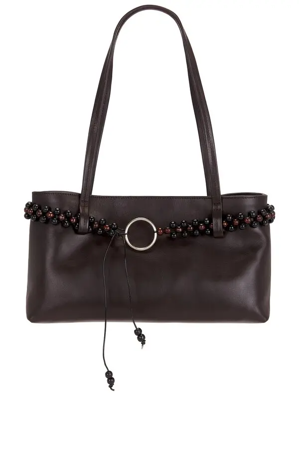 ST. AGNI Bead Belt Detail Bag In Brown