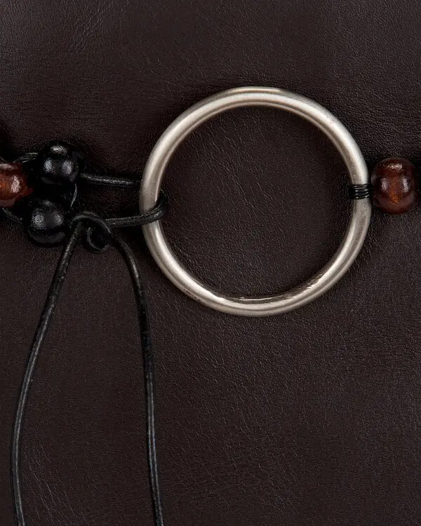 ST. AGNI Bead Belt Detail Bag - Coffee