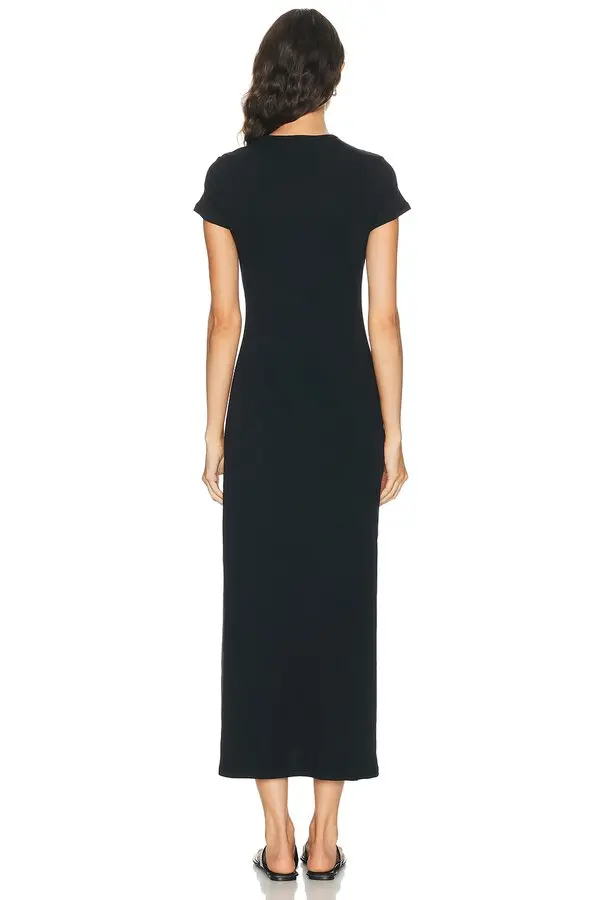 LESET Short Sleeve Maxi Dress