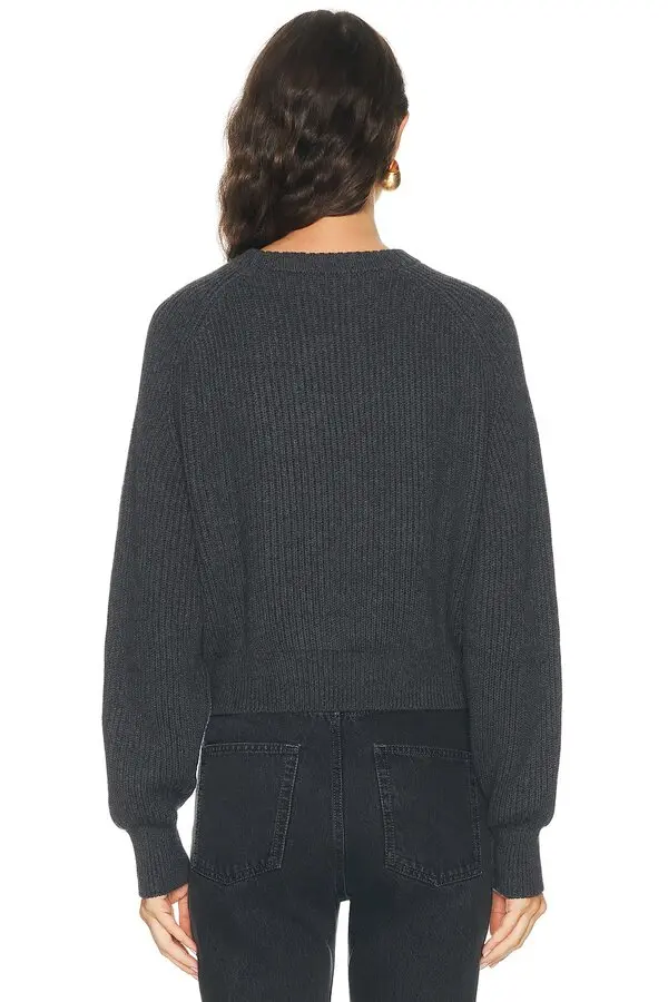 Enza Costa Cotton Cashmere Raglan Sweater