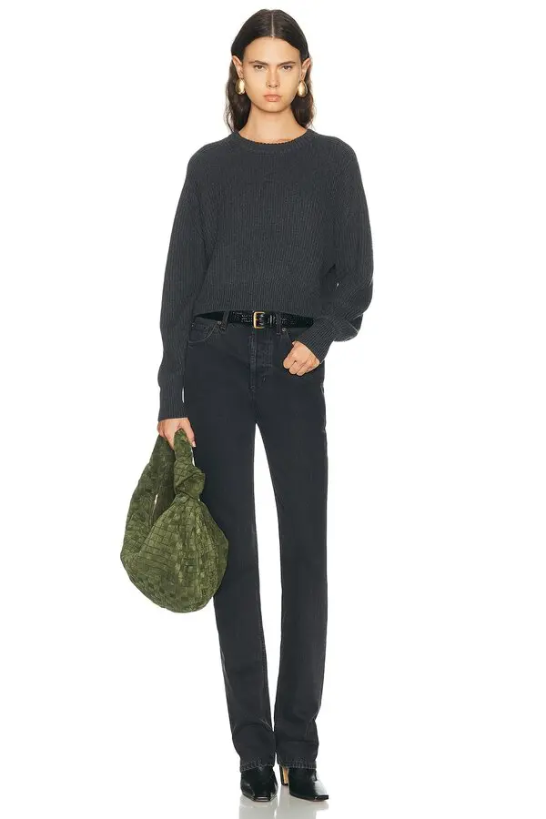 Enza Costa Cotton Cashmere Raglan Sweater