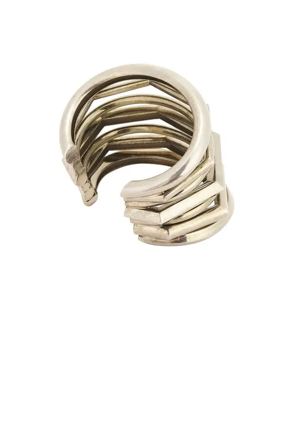 Ralph Lauren Orbit Cuff Bracelet In Metallic Silver