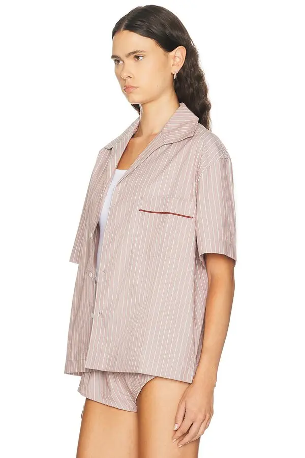 ENTIRE STUDIOS Striped Cotton Button-down Shirt