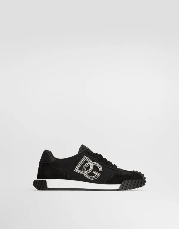 Dolce & Gabbana Dg Athletic Embellished Suede Sneakers