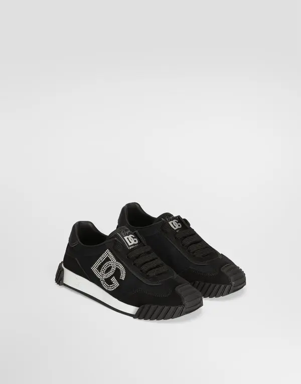 Dolce & Gabbana Dg Athletic Embellished Suede Sneakers