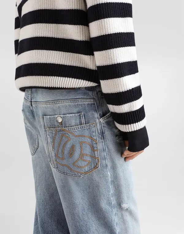 Dolce & Gabbana Multi-colored Denim Trousers
