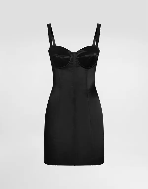 Dolce & Gabbana Stretch Satin Cup Cut Dress