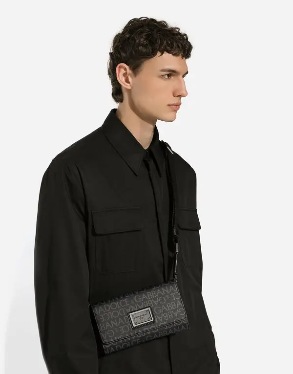 Dolce & Gabbana Coated Jacquard Crossbody Bag