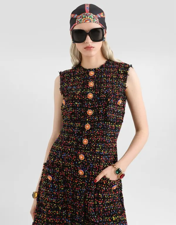 Dolce & Gabbana Sleeveless Tweed Dress