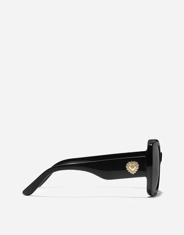 Dolce & Gabbana Square Frame Sunglasses With Gold Tone Detail