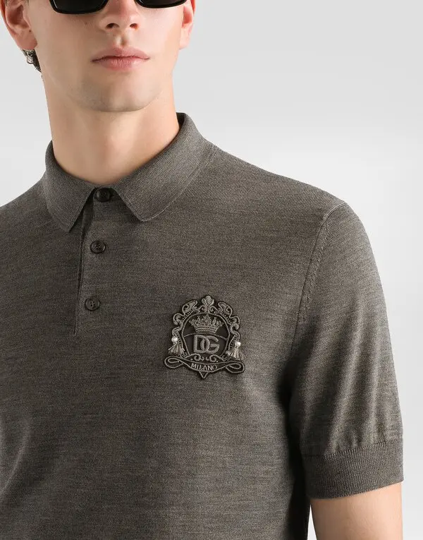 Dolce & Gabbana Virgin Wool Polo Shirt