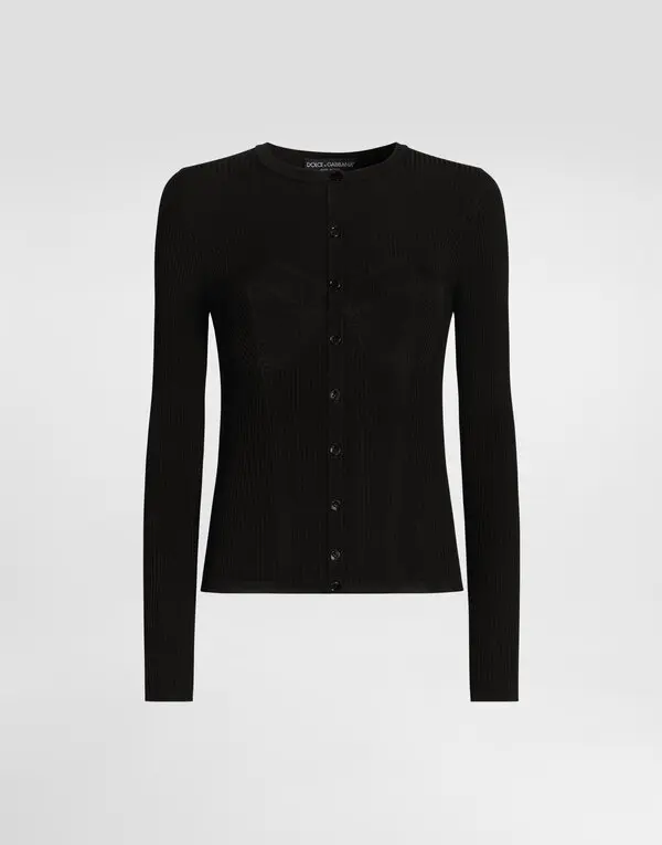 Dolce & Gabbana Ribbed Viscose Knit Cardigan