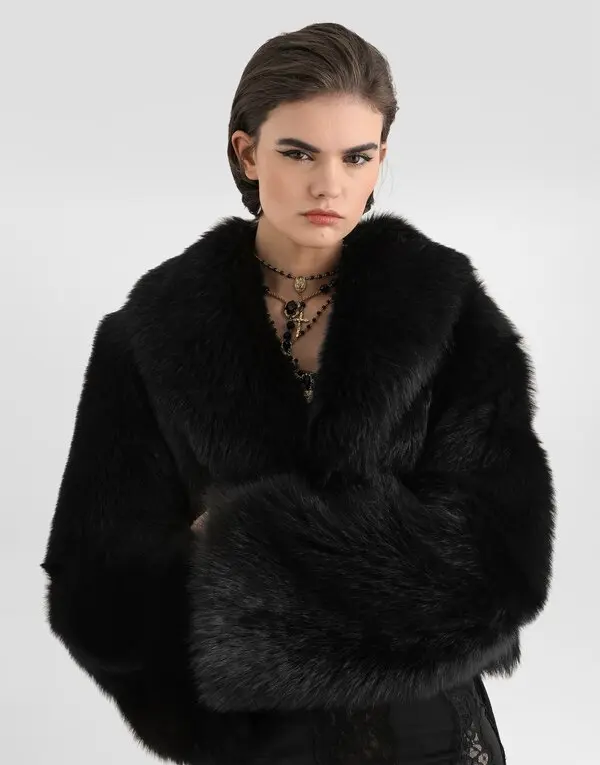 Dolce & Gabbana Shearling Bolero Jacket