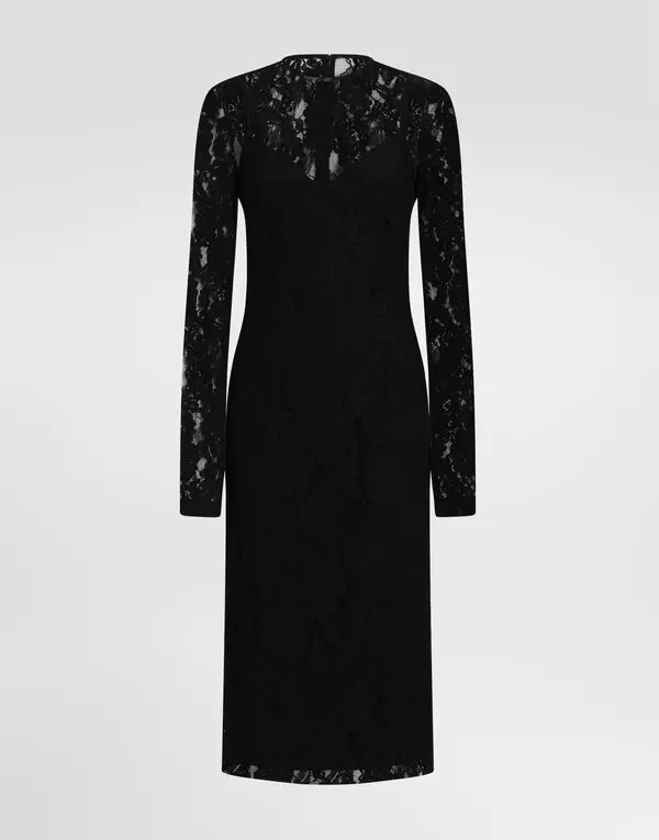 Dolce & Gabbana Lace Fitted Dress - Black