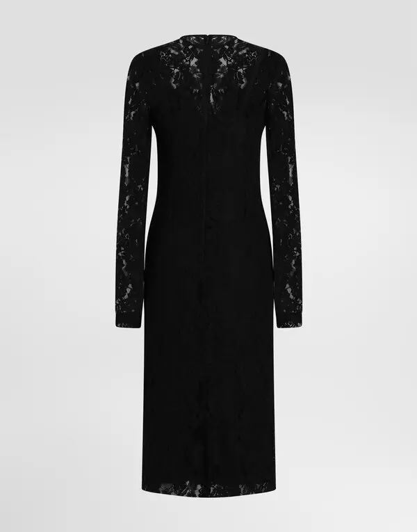 Dolce & Gabbana Lace Fitted Dress - Black