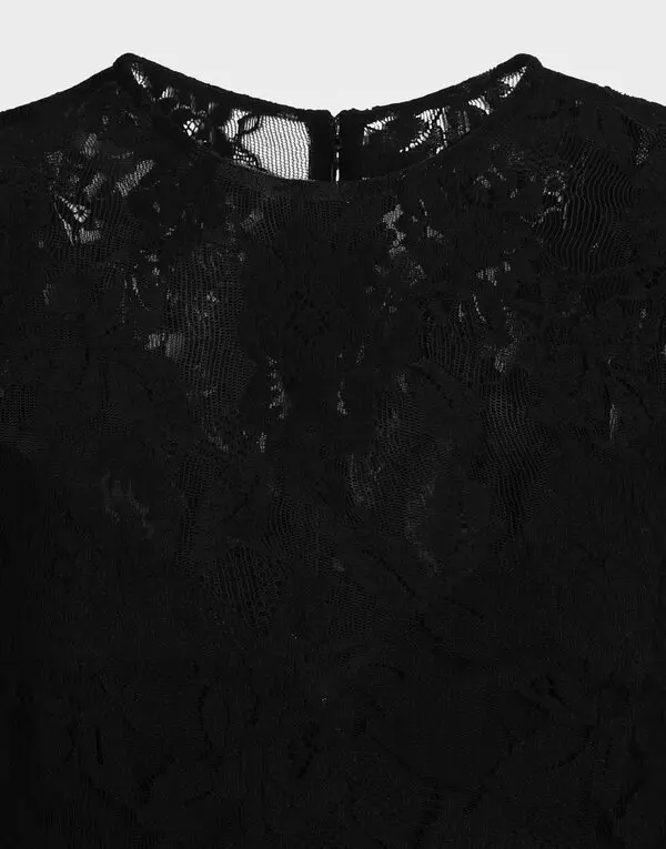 Dolce & Gabbana Lace Fitted Dress - Black