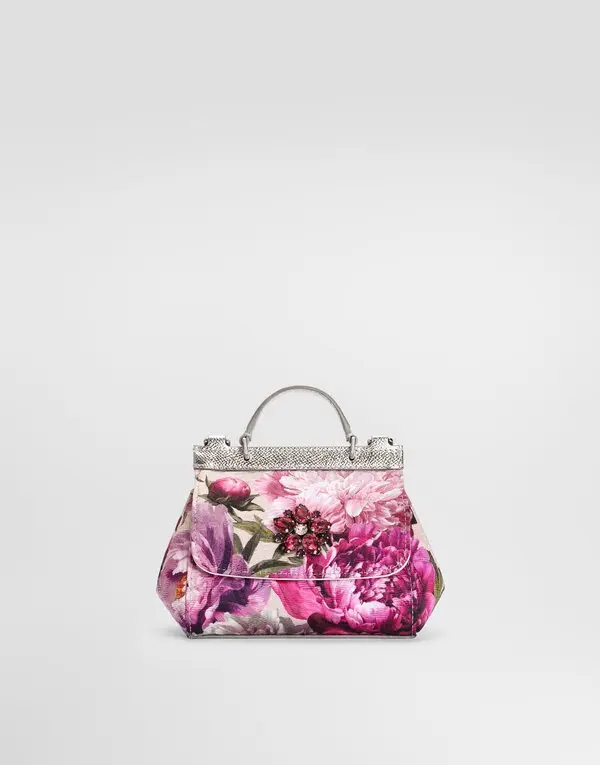 Dolce & Gabbana Sicily Peony-print Brocade Handbag - Multicolor