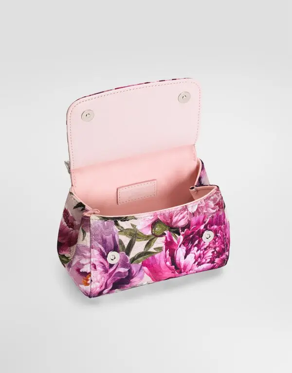 Dolce & Gabbana Sicily Peony-print Brocade Handbag