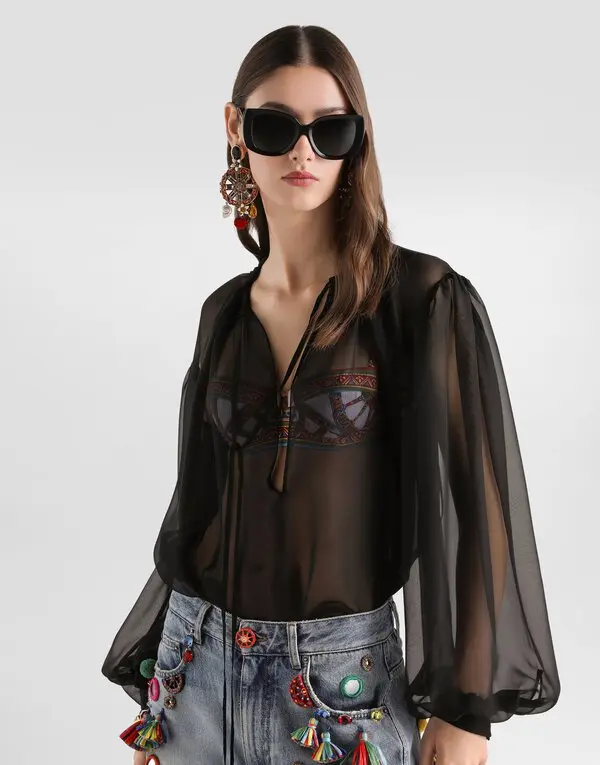 Dolce & Gabbana Silk Chiffon Blouse