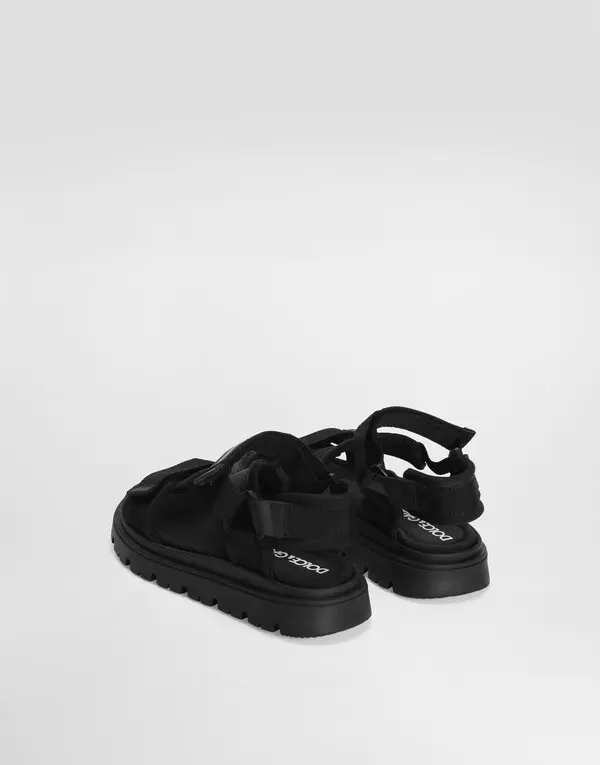 Dolce & Gabbana Fabric And Nappa Calfskin Sandals