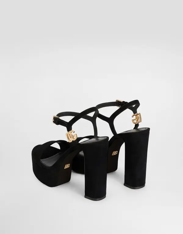 Dolce & Gabbana Platform Sandals With Dg Logo