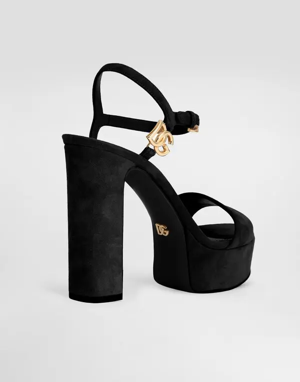 Dolce & Gabbana Platform Sandals With Dg Logo