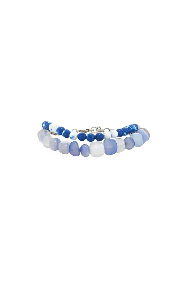 Dries Van Noten Combination Natural Stones Bracelet - Blue