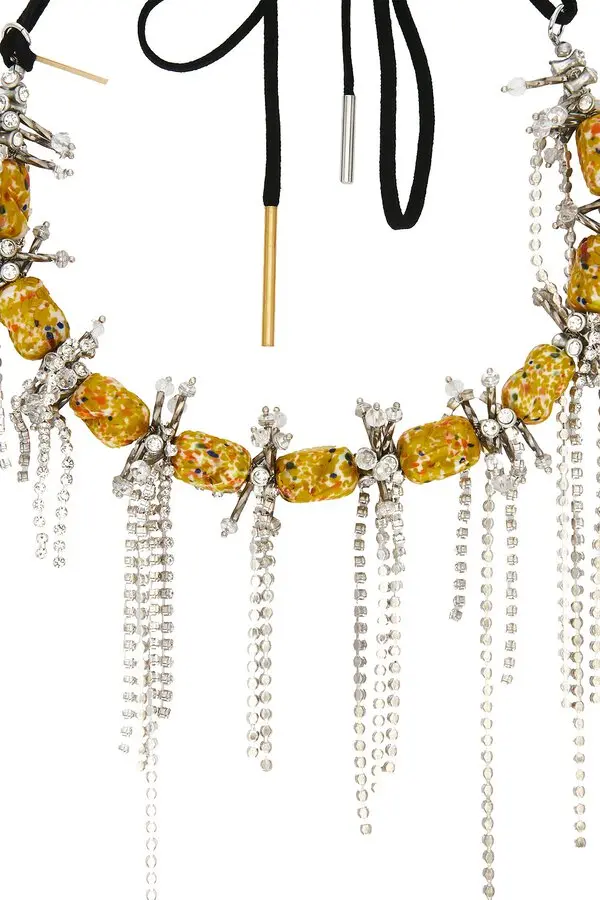 Dries Van Noten Crystal-embellished Handmade Necklace - Ocra