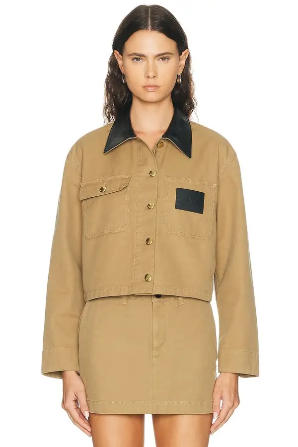 Balenciaga Cropped Workwear Jacket - Beige
