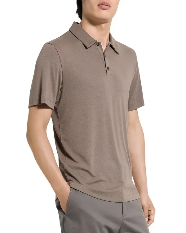 Theory Bron Anemone Jersey Polo Shirt - Morel