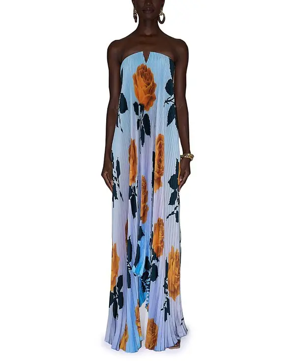 L'IDEE Tie Gown - Digital Rose