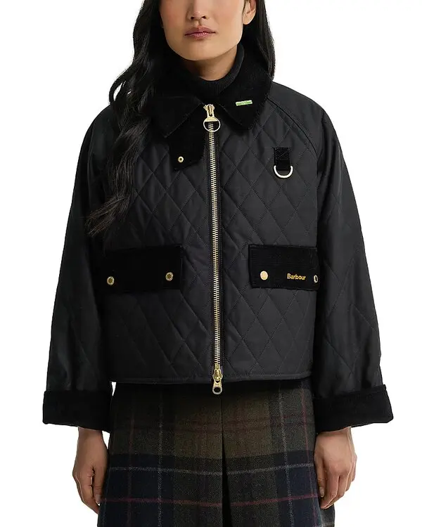 Barbour Quilted Waxed Cotton Spey Jacket