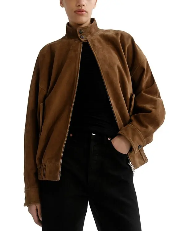 AGOLDE Blair Suede Jacket - Pecan