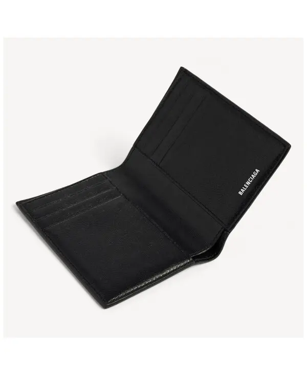 Balenciaga Signature Vertical Bifold Wallet Bb Monogram Coated Canvas