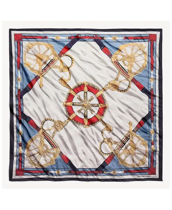 Balenciaga Ai Scarf - Beige/light Blue