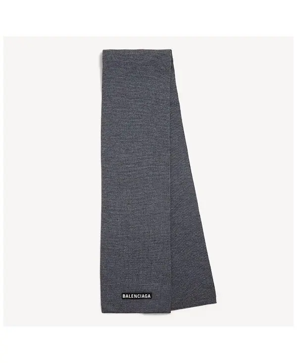 Balenciaga Patch Scarf - Grey