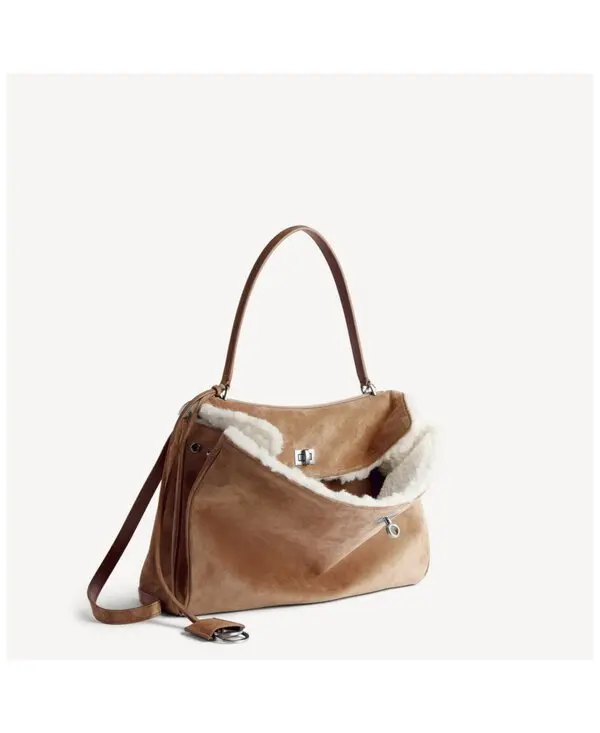 Balenciaga Rodeo Handbag Medium - Noce/white