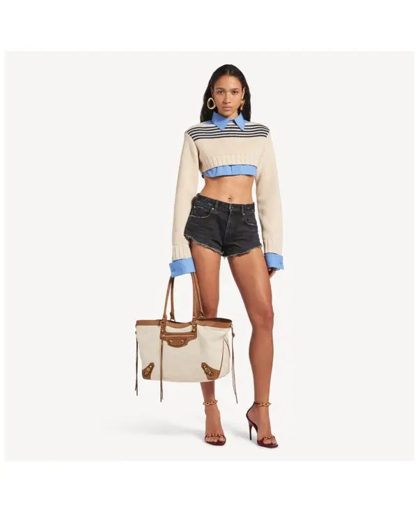 Balenciaga Le City Beach Tote Bag Medium - Beige/camel