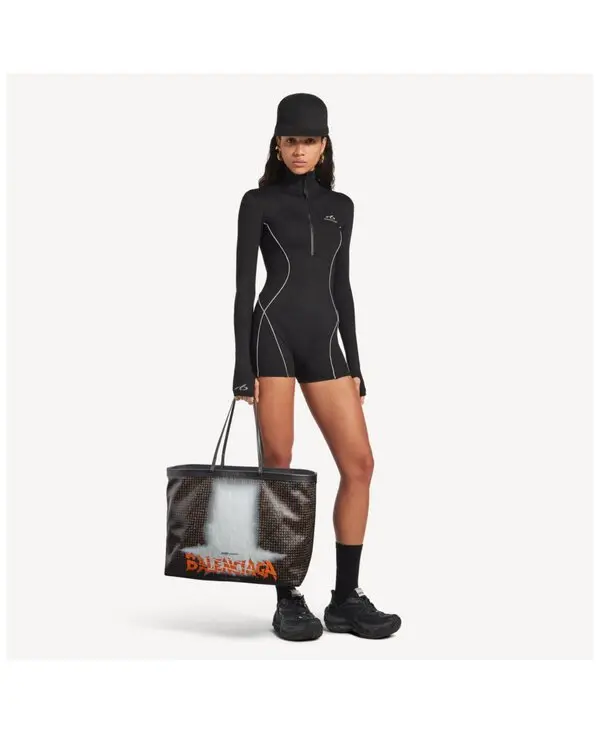 Balenciaga Large Tote Bag - Black/orange