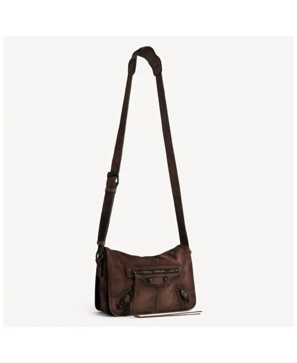 Balenciaga Le City Flap Messenger Bag Small - Light Espresso
